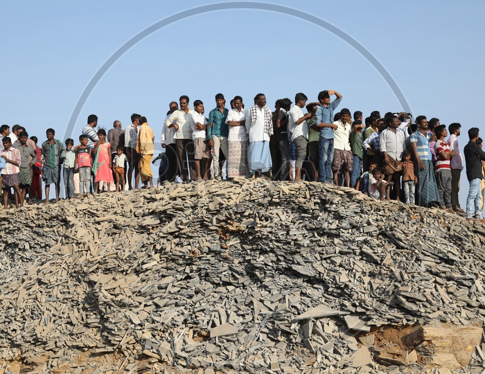 Image of People on the top of the Black stone mining area-VM168645-Picxy