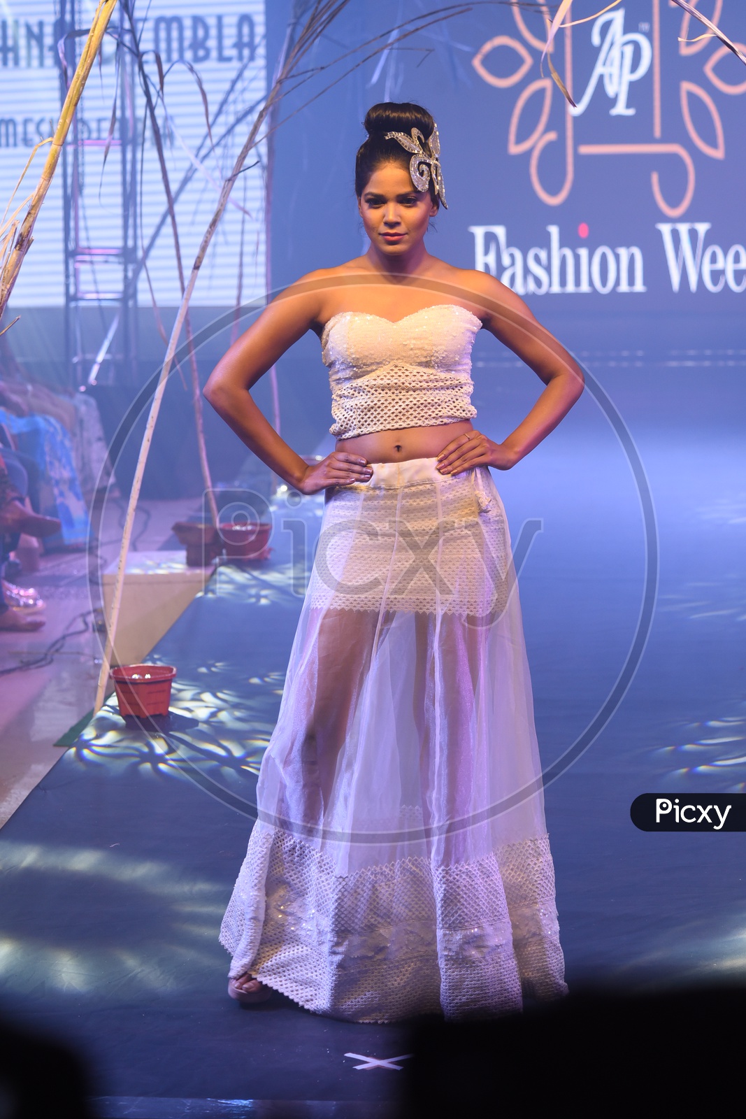 Image of Female Model Ramp Walk At AP Fashion Week 2018-RT845414-Picxy