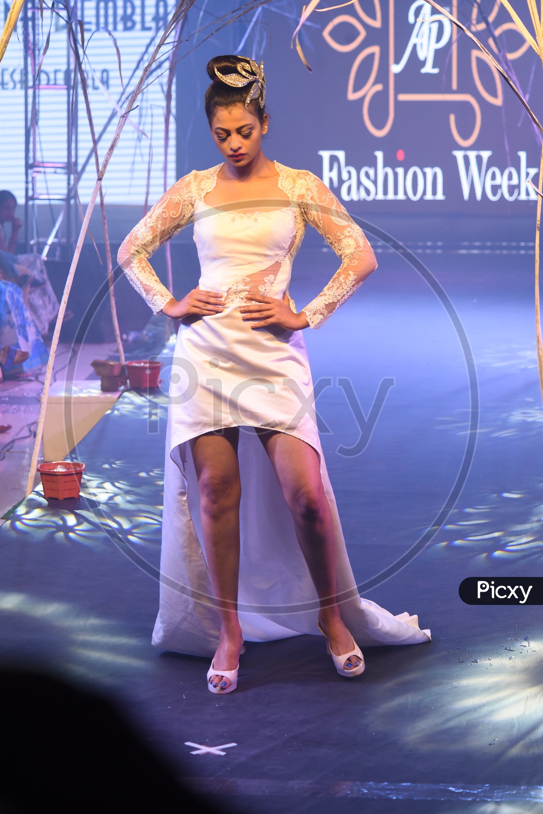 Image of Female Model Ramp Walk At AP Fashion Week 2018-WR220563-Picxy