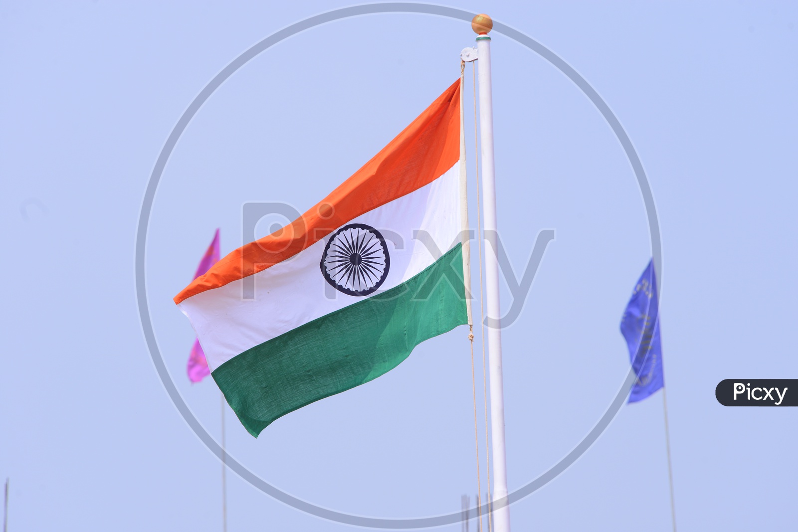 Image of Tri Color Indian Flag hosted during Republic Day Celebrations ...