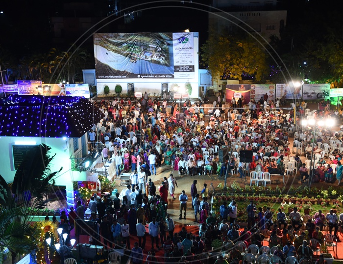 Image of Aerial View Of People In a Private Party-LT087319-Picxy
