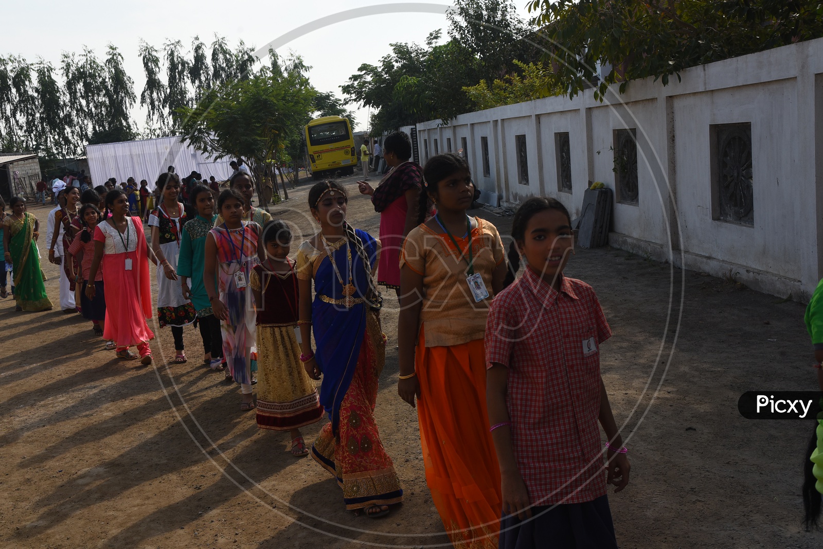 Image of School kids walking in a queue-CH160233-Picxy