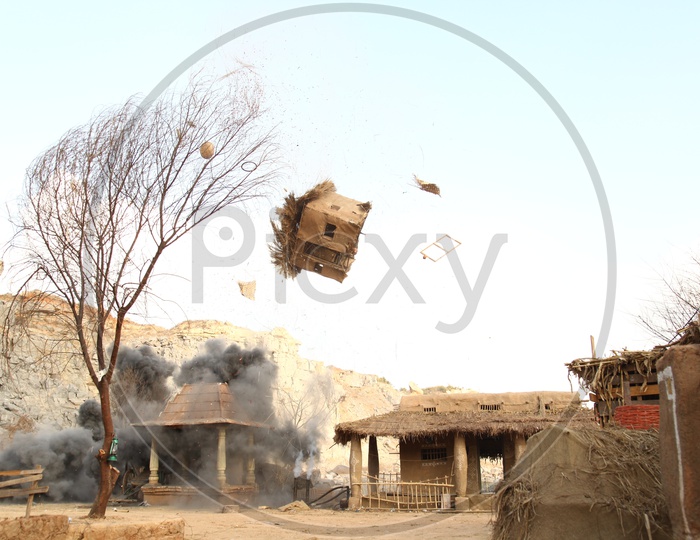 Image of Hut Blast Scene-NF339827-Picxy