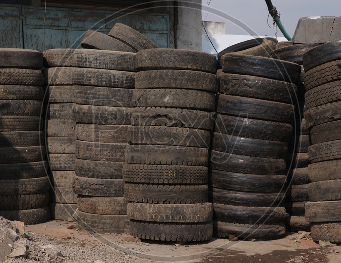 Image of Stacks of tyres-BM470434-Picxy