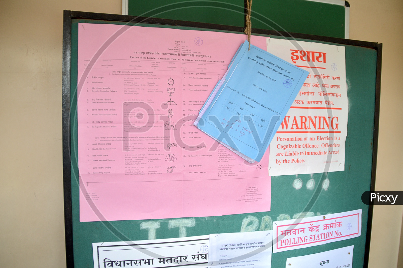 Image of Election Polling Station Details On the Notice Board-DK380285 ...