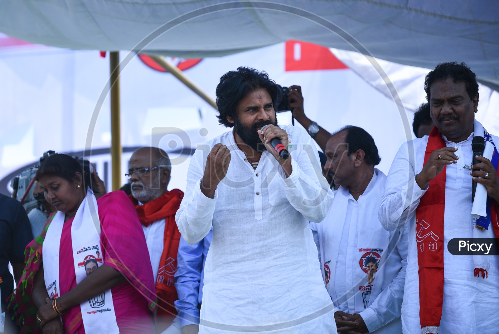 Image of Pawan Kalyan at Jana Sena Party Election Campaign in ...