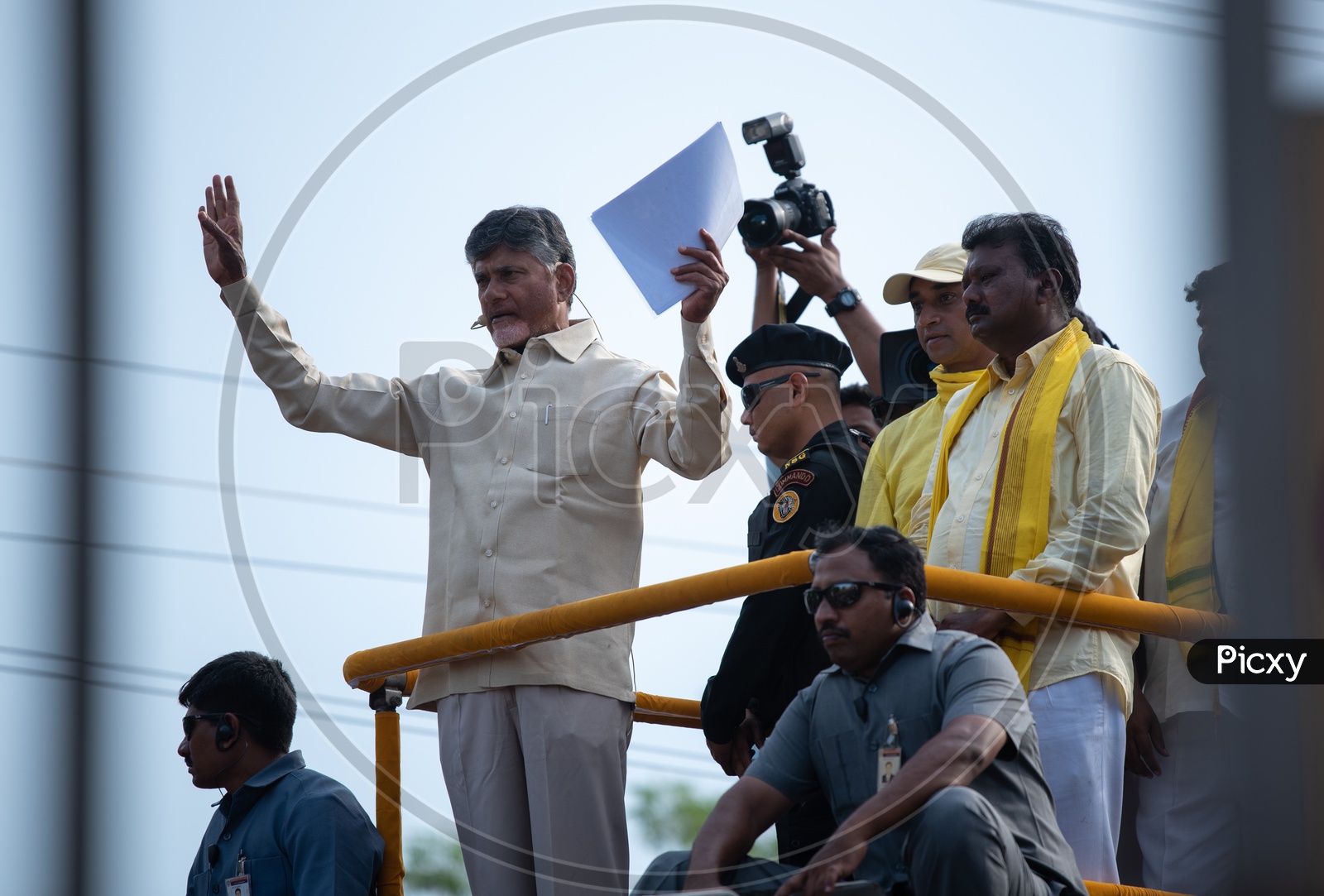Image of Nara Chandrababu Naidu , Speaking In a Election Campaign Rally-HT296426-Picxy