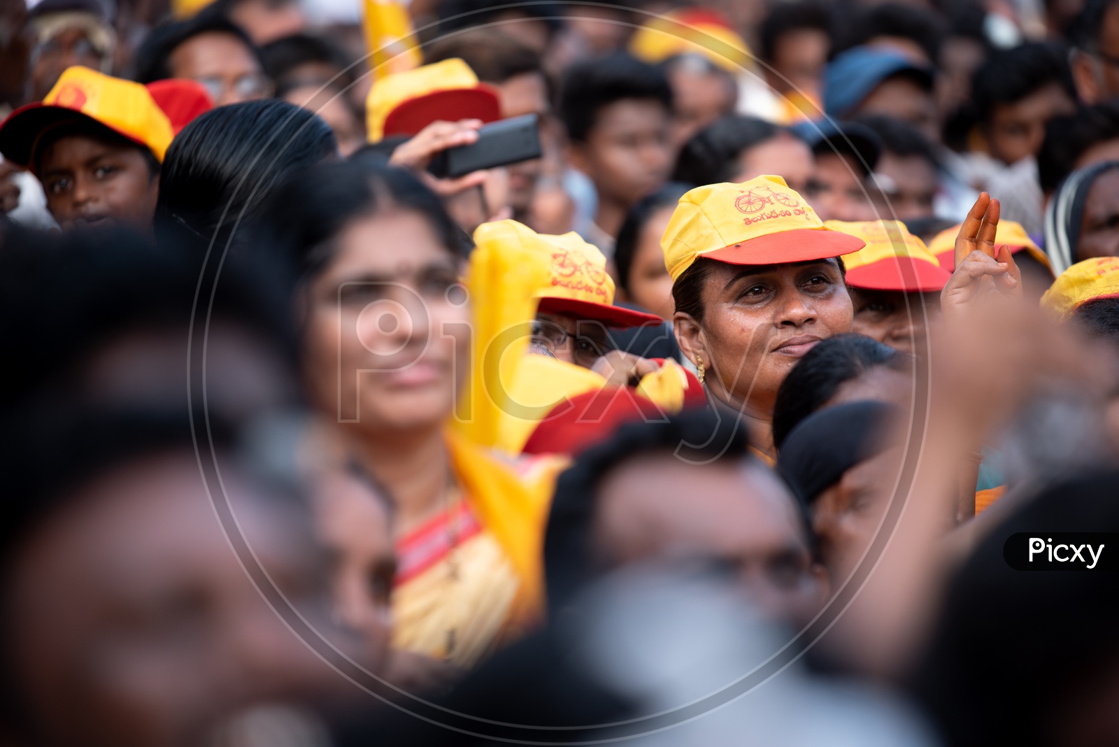 Image of Woman TDP Party Supporters During The Election Rally-VA384180 ...