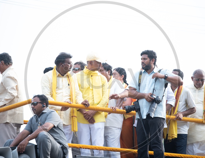 Image of A Photographer Covering The Election Campaign Rally Of Nara Chandra Babu Naidu-SI554621 ...