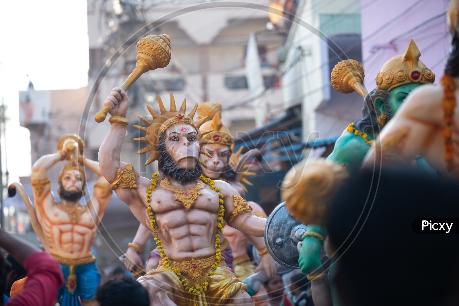 Image of Procession of various Hindu Idols 'Vanaras' at Shri Rama ...