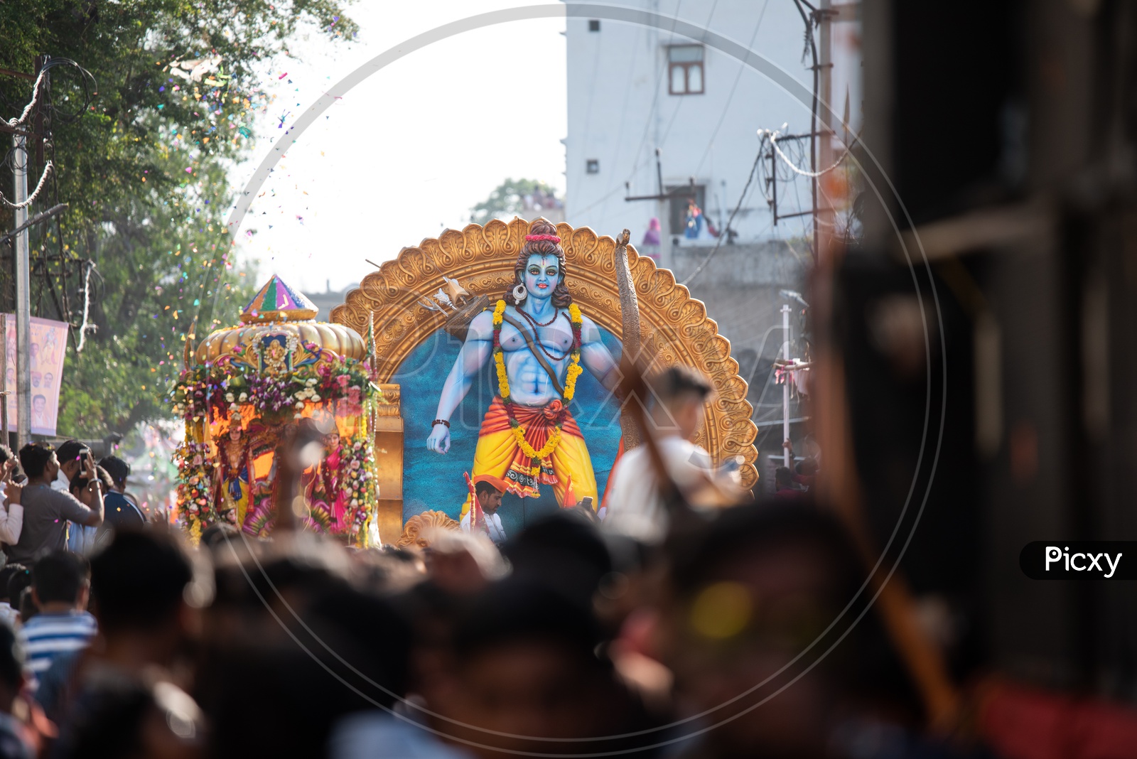 Image of Lord Sri Rama statue at Shri Rama Shobha yatra in Hyderabad ...