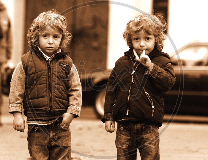 Image of Two young foreign boys-ZW349354-Picxy