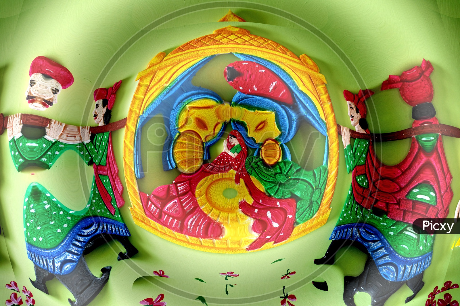 Image of Optical illusion of men carrying a palanquin-PF317598-Picxy