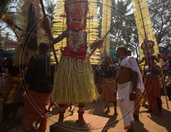 Image of Kerala People Celebrating Theyyam A Traditional Tribal Ritual ...
