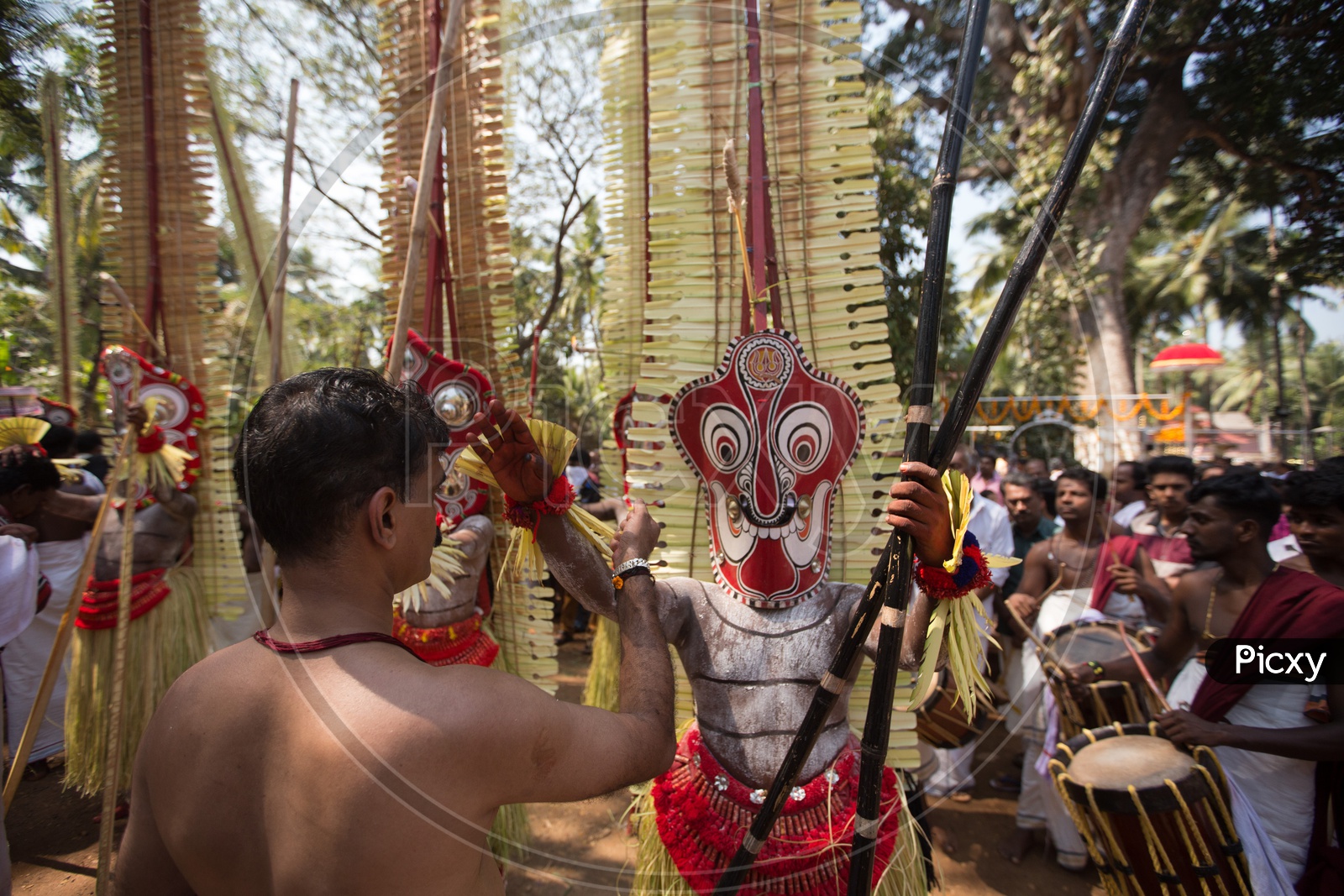 Image of Kerala People Celebrating Theyyam A Traditional Tribal Ritual ...