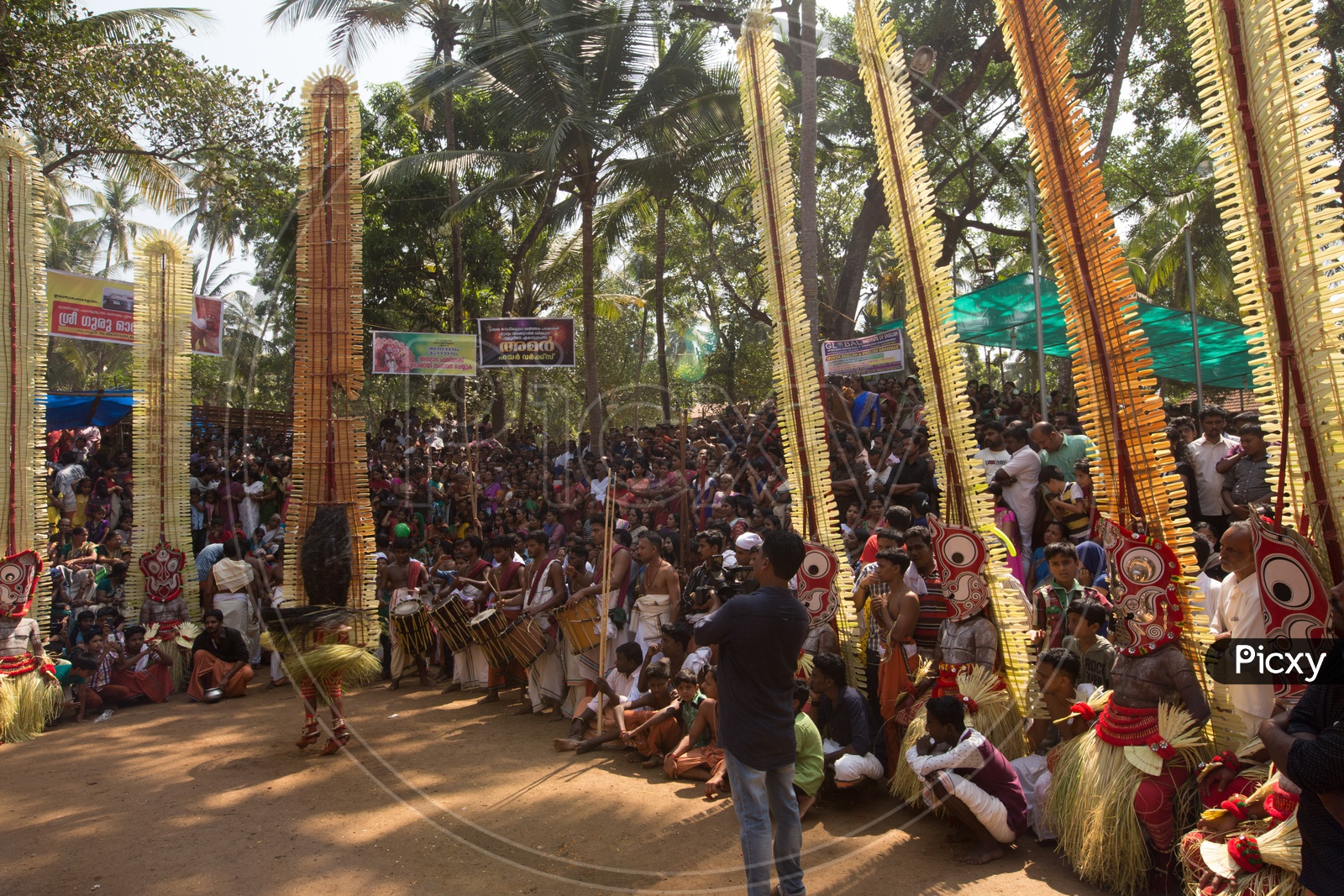 Image of Kerala People Celebrating Theyyam A Traditional Tribal Ritual ...