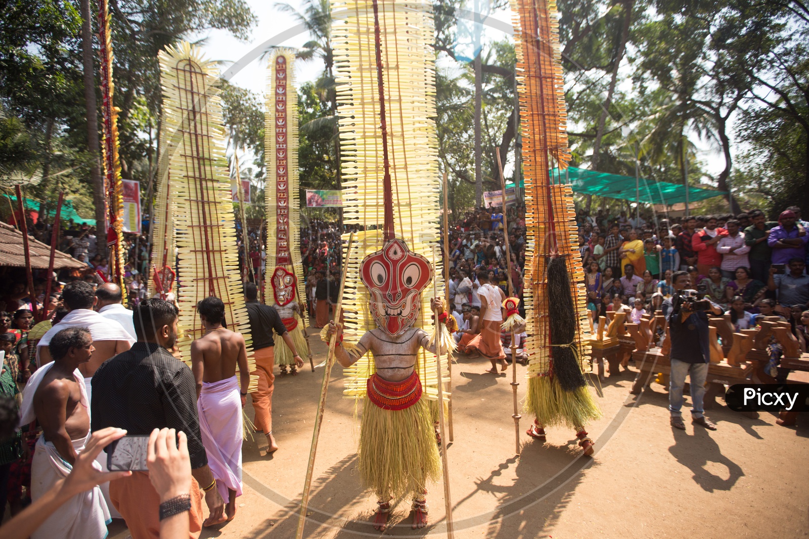 Image of Kerala People Celebrating Theyyam A Traditional Tribal Ritual ...
