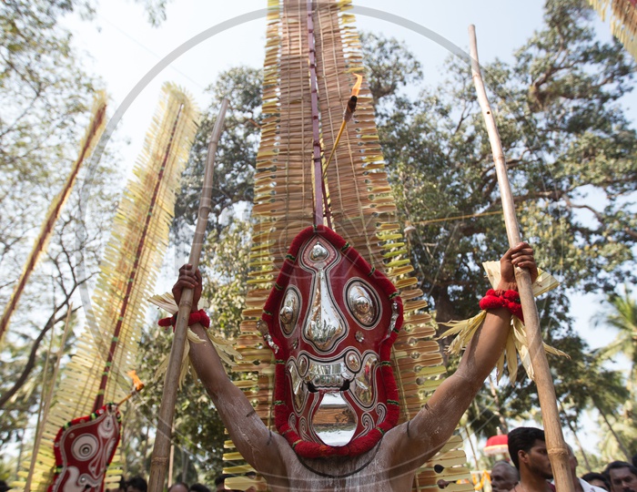 Image of Kerala People Celebrating Theyyam A Traditional Tribal Ritual ...