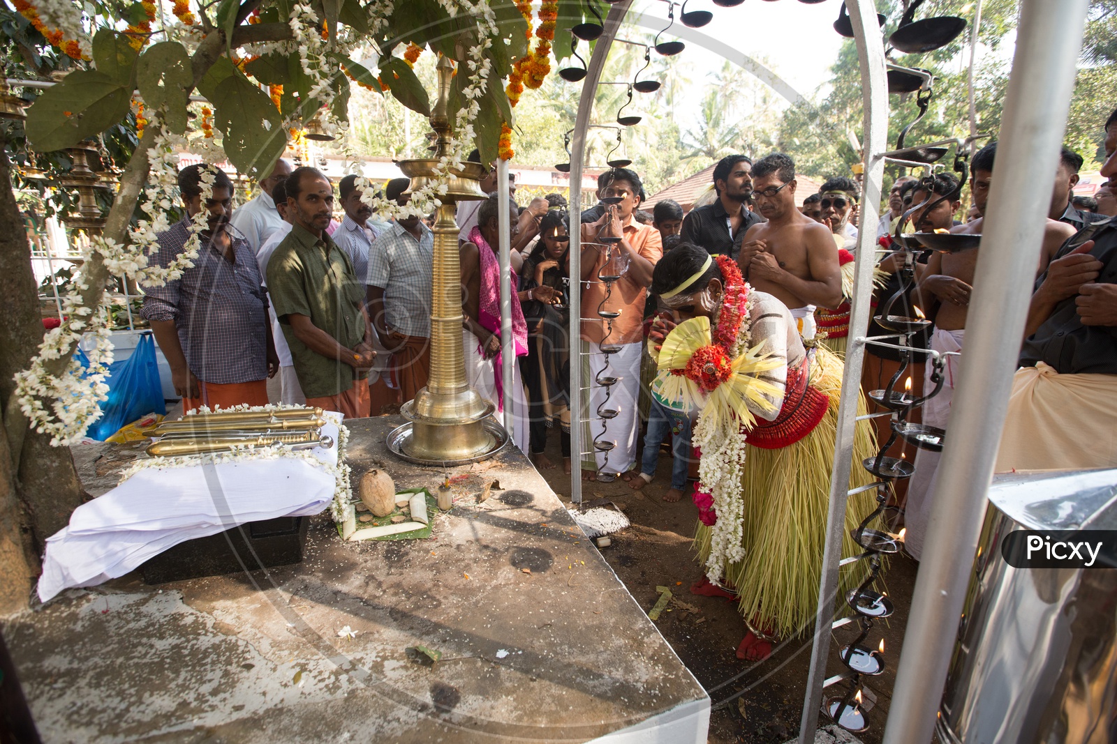 Image of Kerala People Celebrating Theyyam A Traditional Tribal Ritual ...