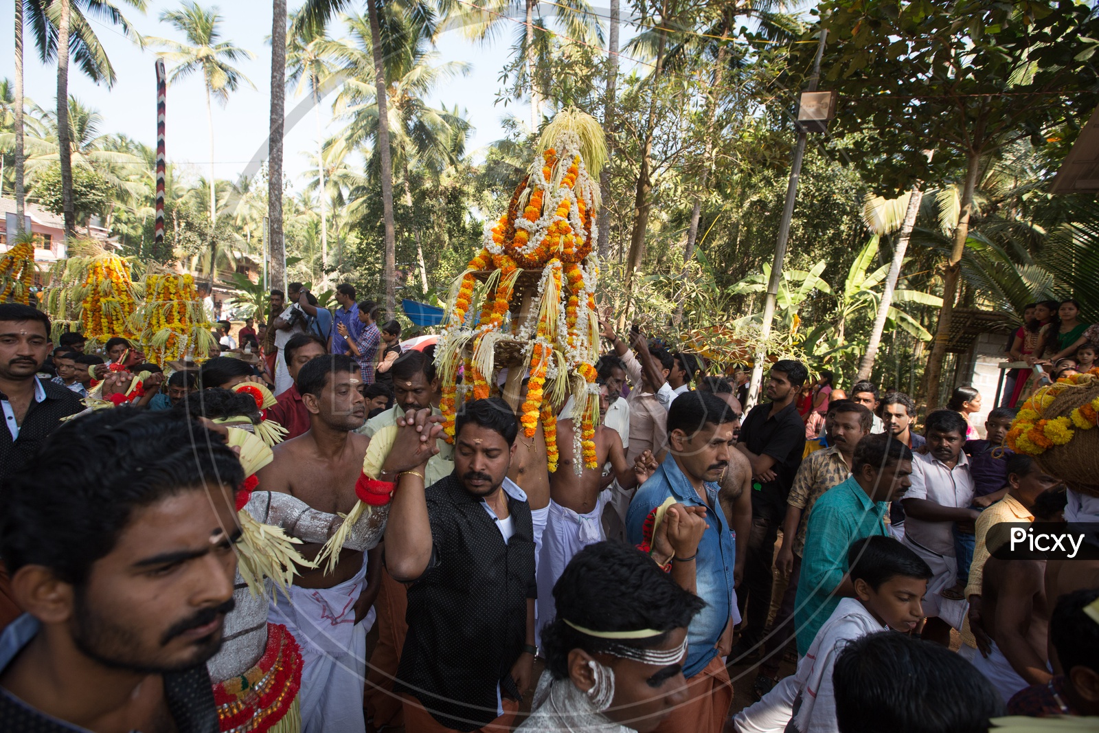 Image of Kerala People Celebrating Theyyam A Traditional Tribal Ritual ...