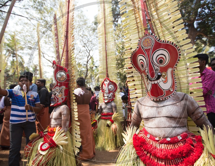 Image of Kerala People Celebrating Theyyam A Traditional Tribal Ritual ...