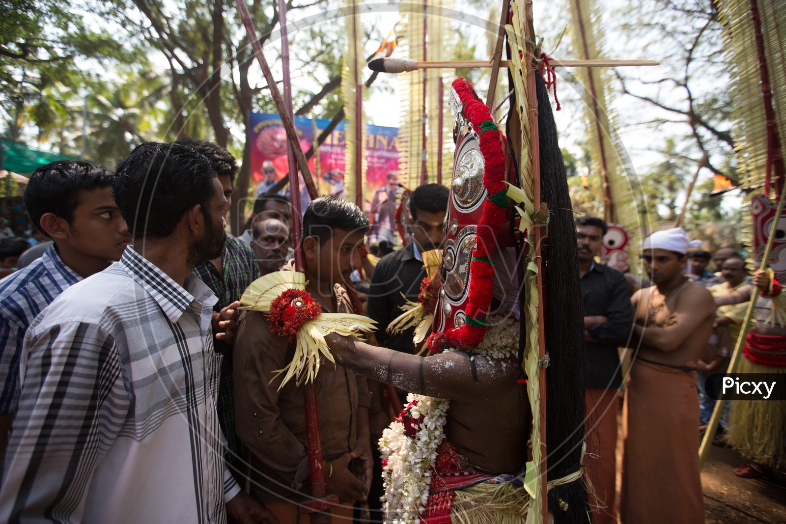 Image of Kerala People Celebrating Theyyam A Traditional Tribal Ritual ...