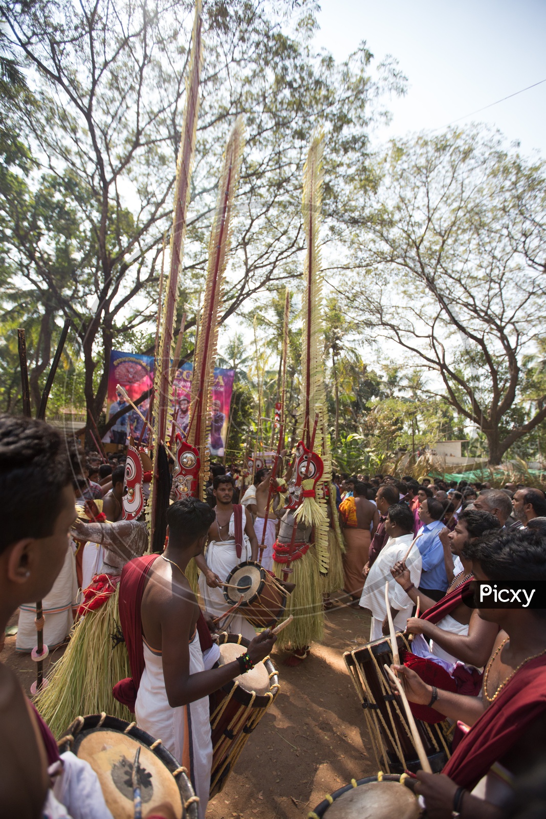 Image of Kerala People Celebrating Theyyam A Traditional Tribal Ritual ...