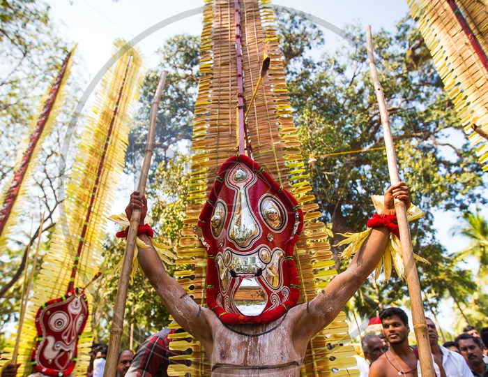 Image of Kerala People Celebrating Theyyam A Traditional Tribal Ritual ...