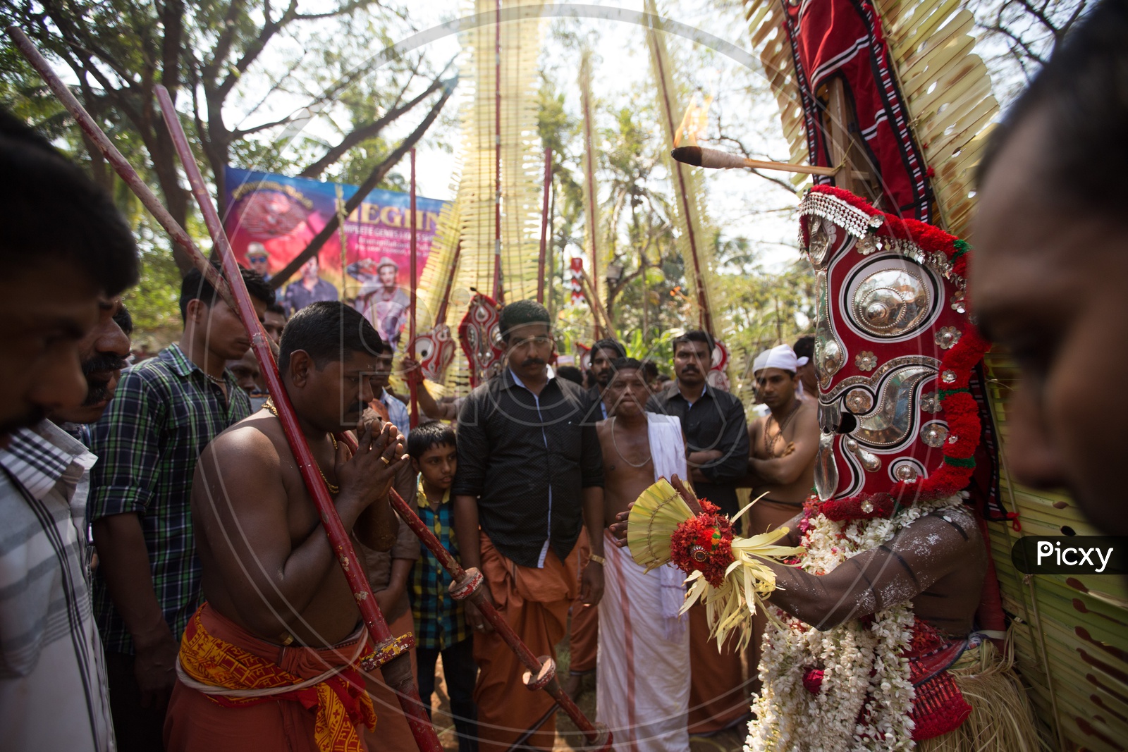 Image of Kerala People Celebrating Theyyam A Traditional Tribal Ritual ...