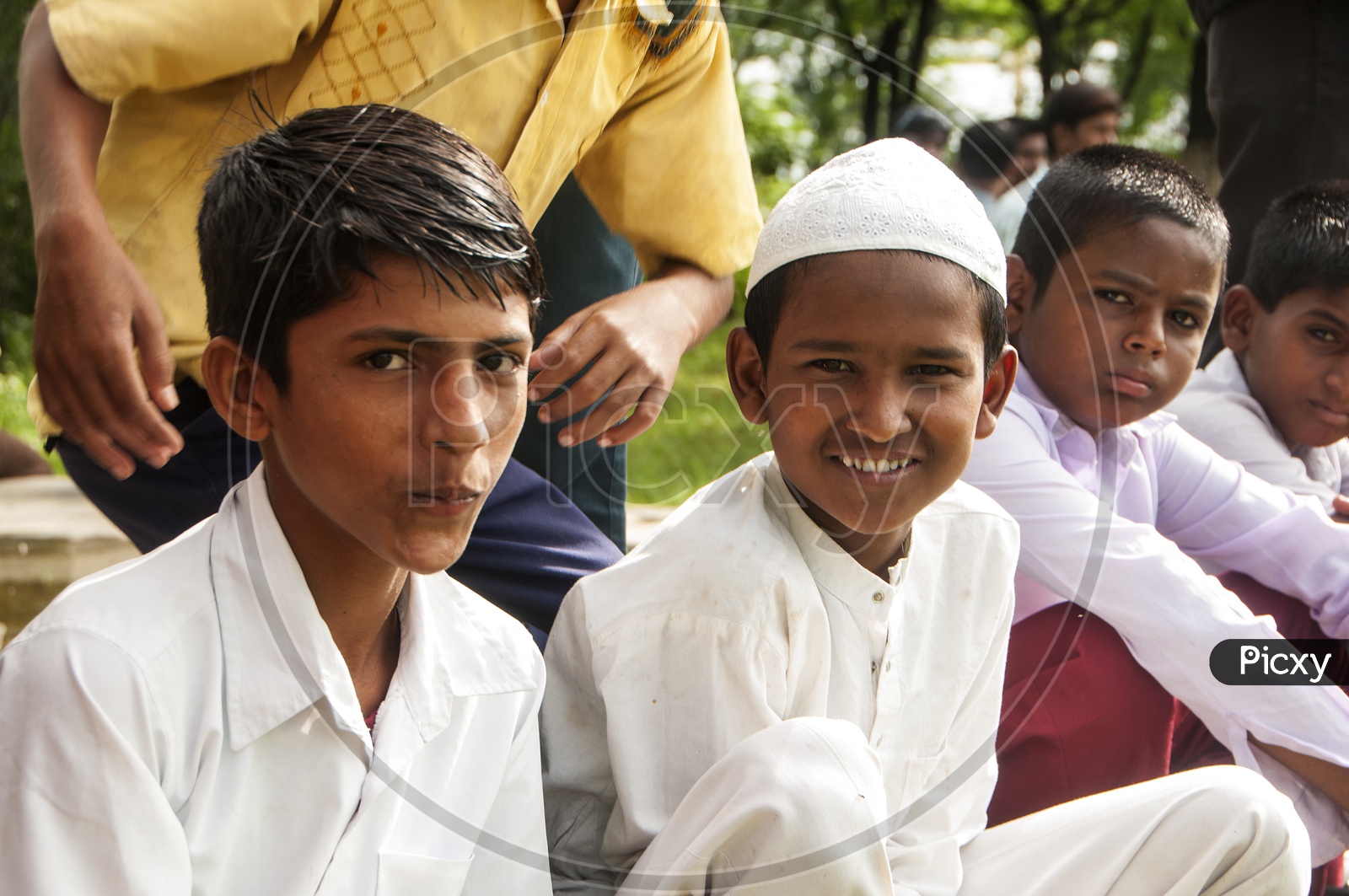 Image of Portrait Of Indian School Children At Independence Day Event ...