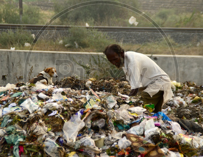 Image of Indian Girl Child Rag Picker In an Dump Yard-WM800272-Picxy