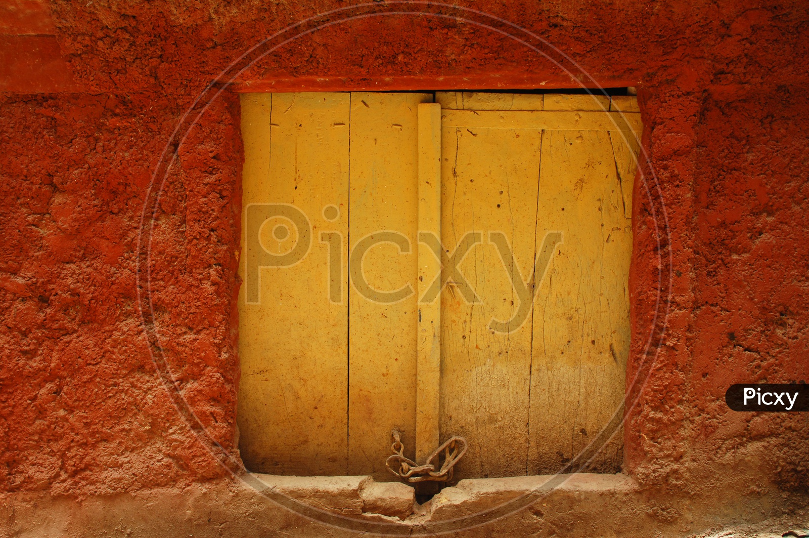 Image of Old Wooden Windows Of a Rural Hut House-DG677408-Picxy