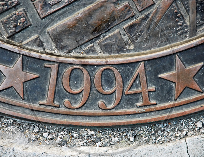 Image of 1639 number on a metal-YR396652-Picxy