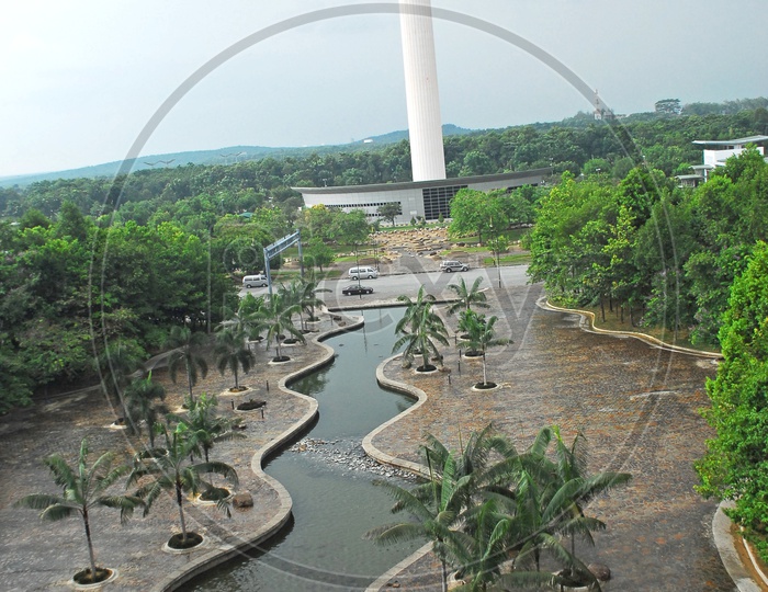 Image of A Water Channel In a Garden Near ATC Tower-EM702708-Picxy