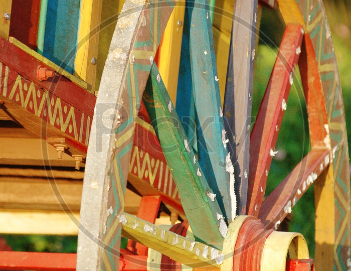 Image of Colourful wagon wheel-FP867416-Picxy