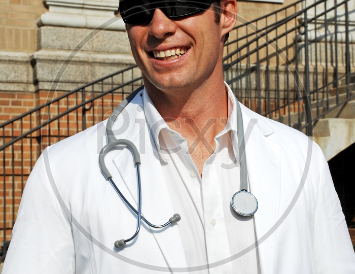 Image of Foreign doctor with stethoscope-SE422841-Picxy
