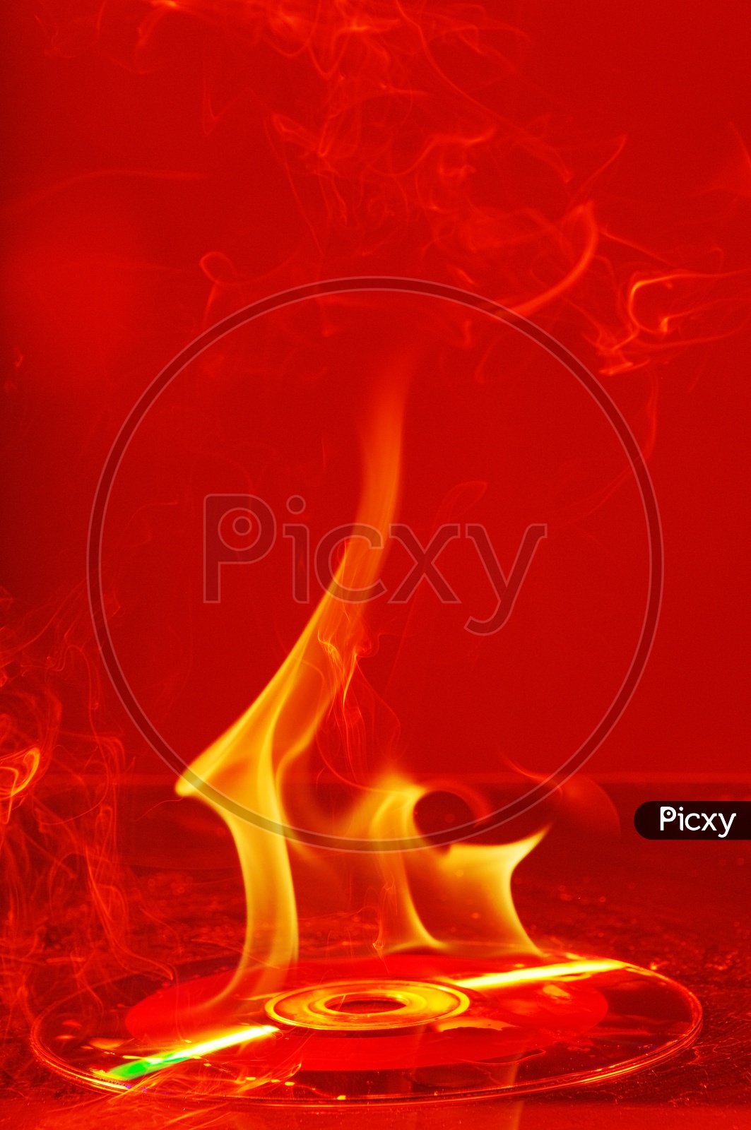 Image of Fire flames on disc-ZI405241-Picxy