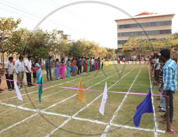 Image of Young Girls Participating in School Athletic Meet or Sports ...