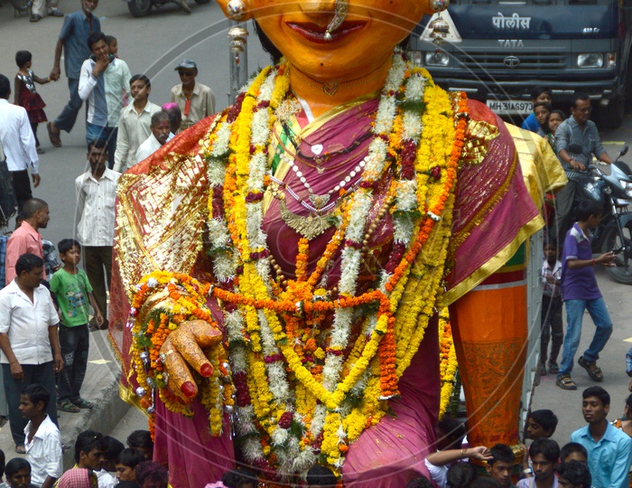 Image of Pili Marbat Procession On the Streets Of Nagpur During The ...