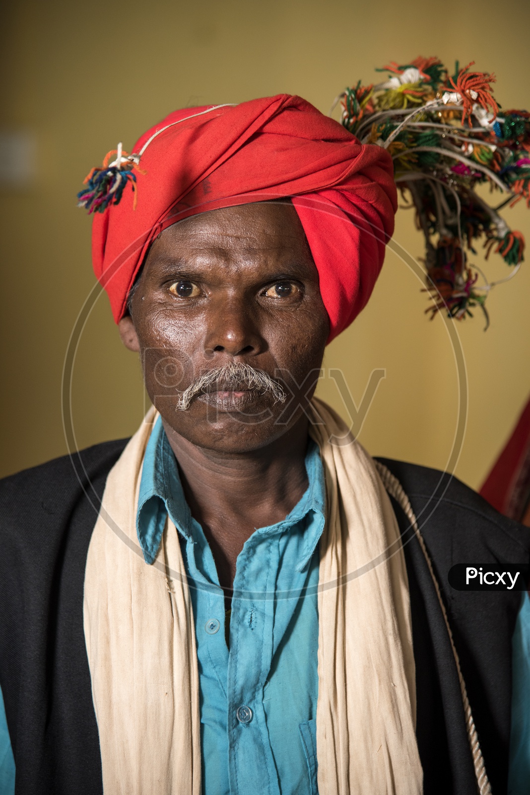 Image of Portrait Of Tribal People At World Tribal Day Celebrations In ...
