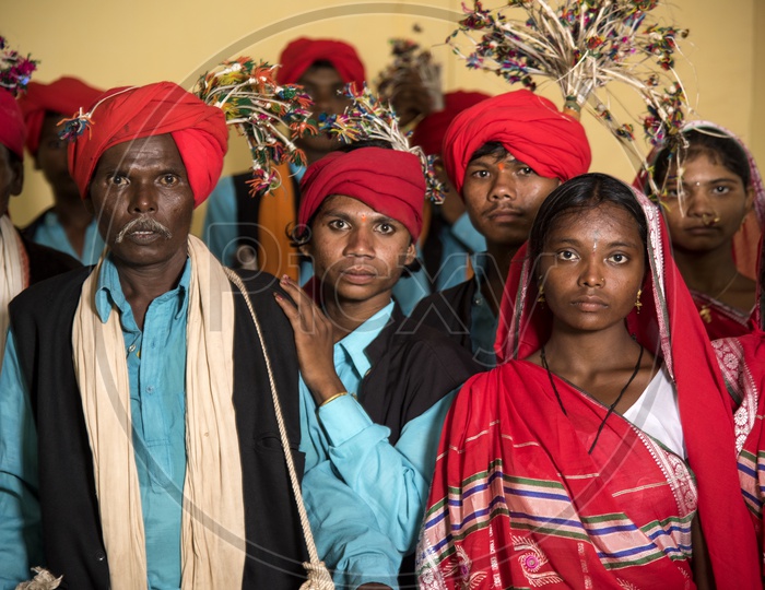 Image of Tribal People Celebrating The World Tribal Day By Performing ...