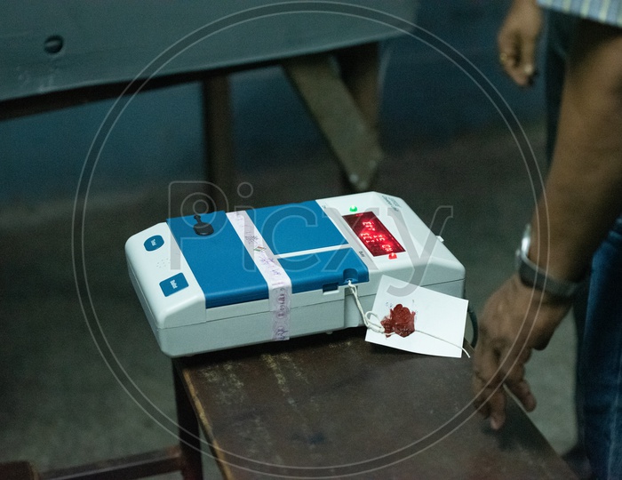 Image of Electronic Voting Machines ( EVM ) Control Unit With Display ...