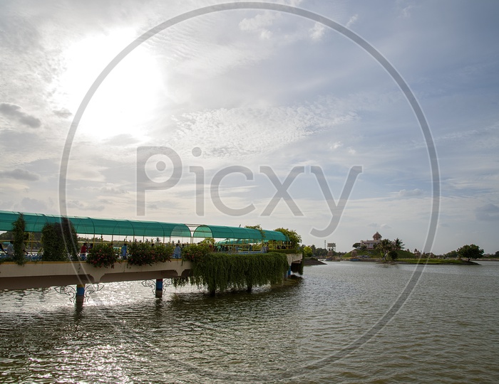 Image of Pathway Over Water At Anand Sagar Shri Saint Gajanan Maharaj ...