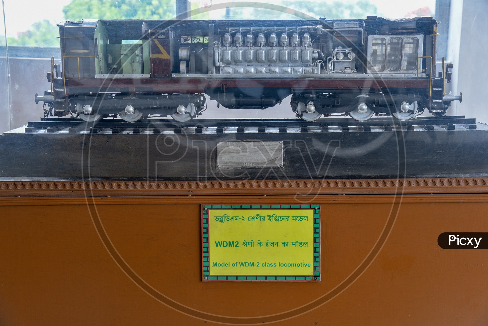 Image of WDM2 Class Engine Locomotive Model in Display At Rail Museum ...