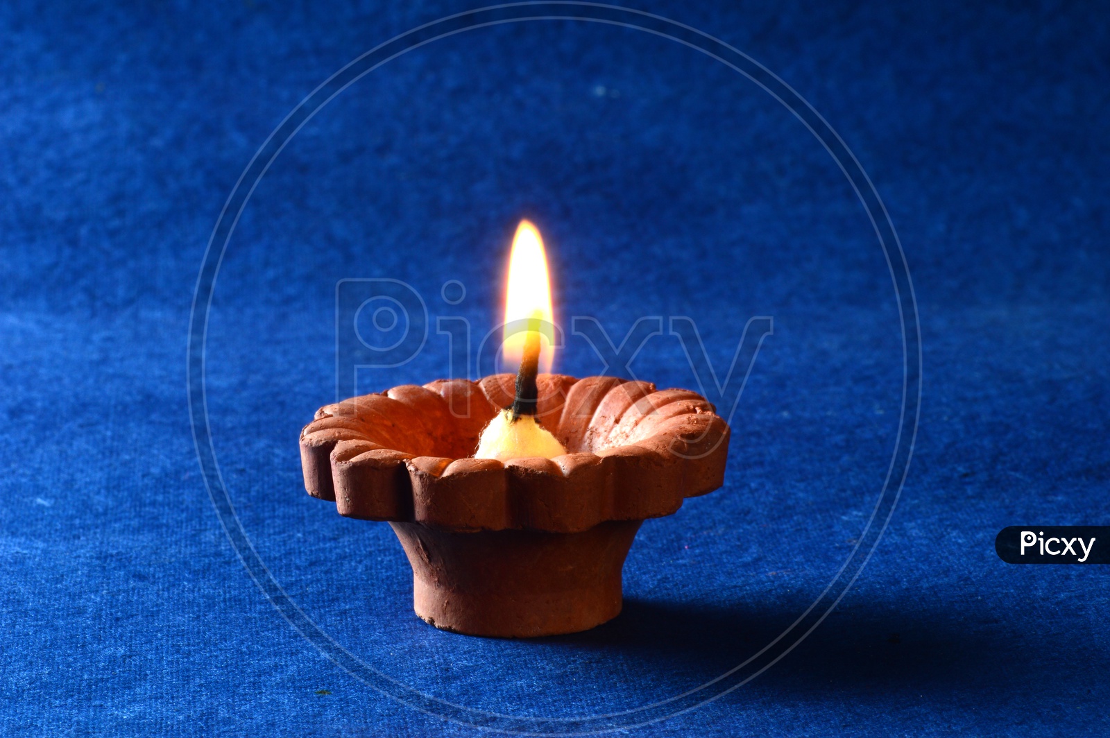 Image of Indian Festival Diwali Clay Diyas on An Isolated Background ...