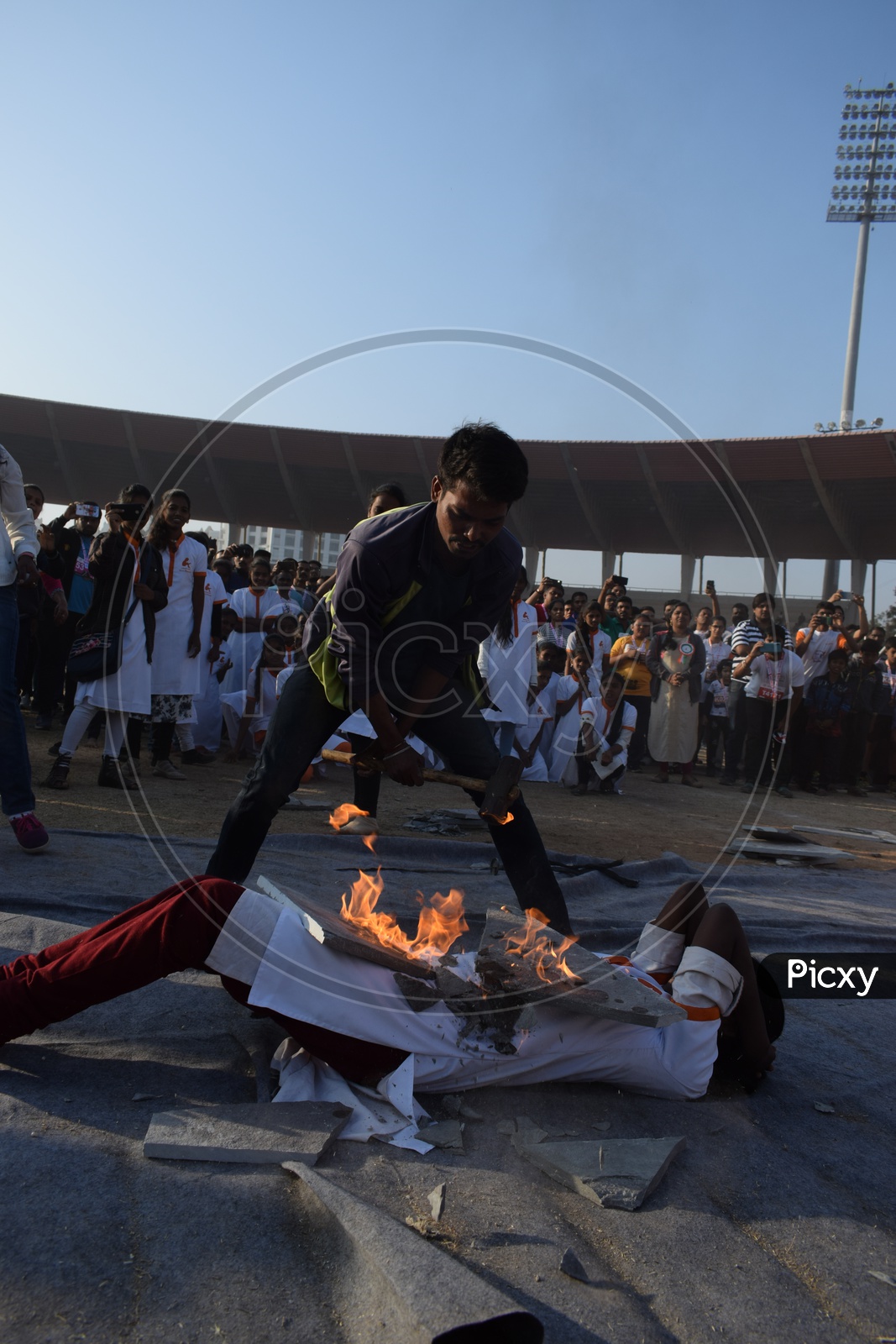 Image of Girls Presenting The Martial Arts at Run For The Girl Child ...
