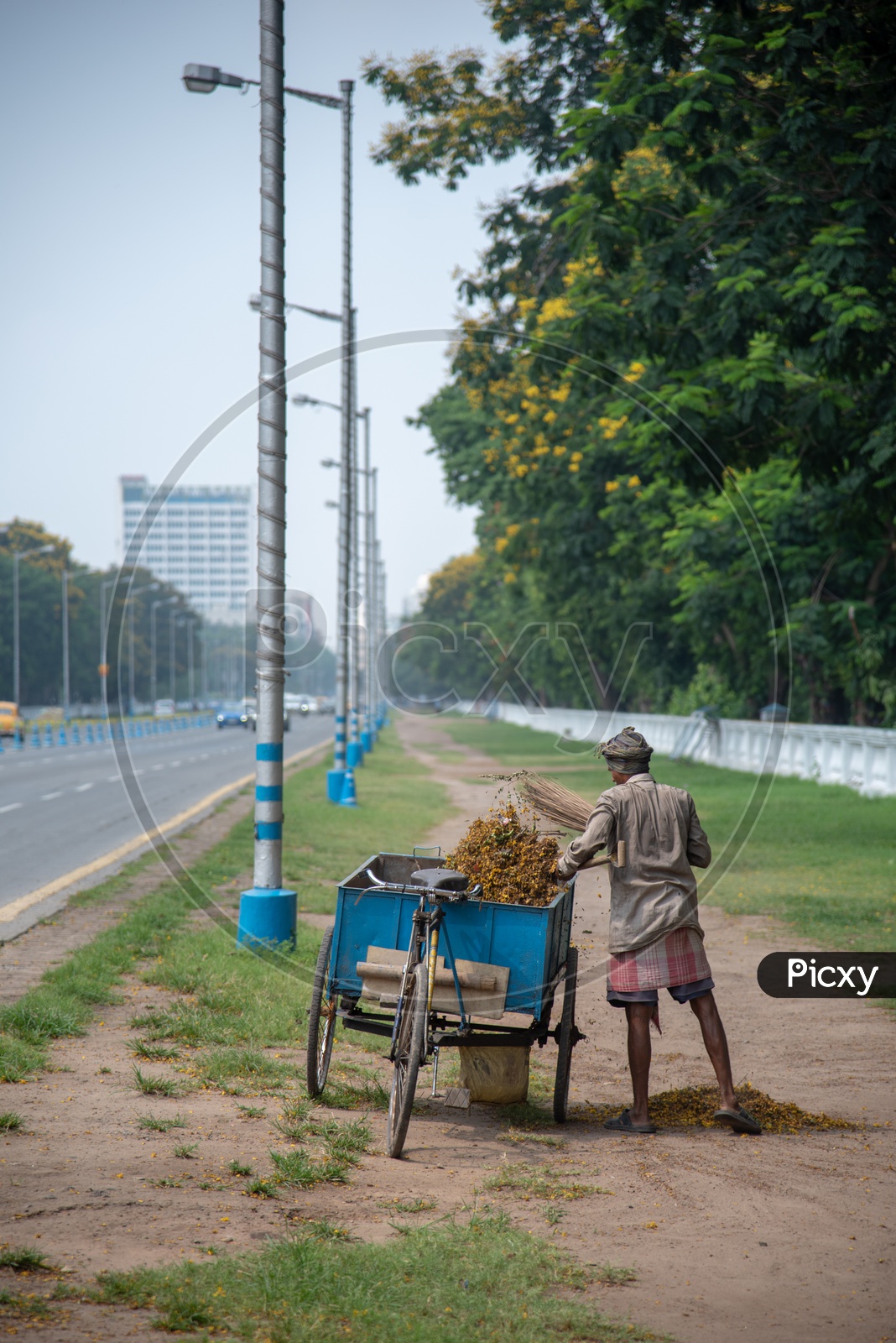 Image of Sanitary Or Municipal Corporation Workers Cleaning the Road ...
