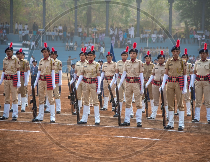 Image of Maharashtra Cadet Woman Police in The Independence Day Parade ...
