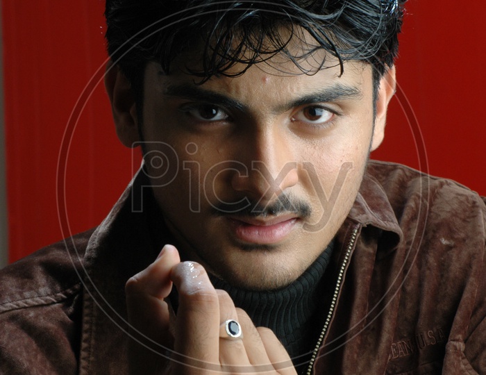 Image of Portrait of an Young Indian Man With an Expression on Face On ...
