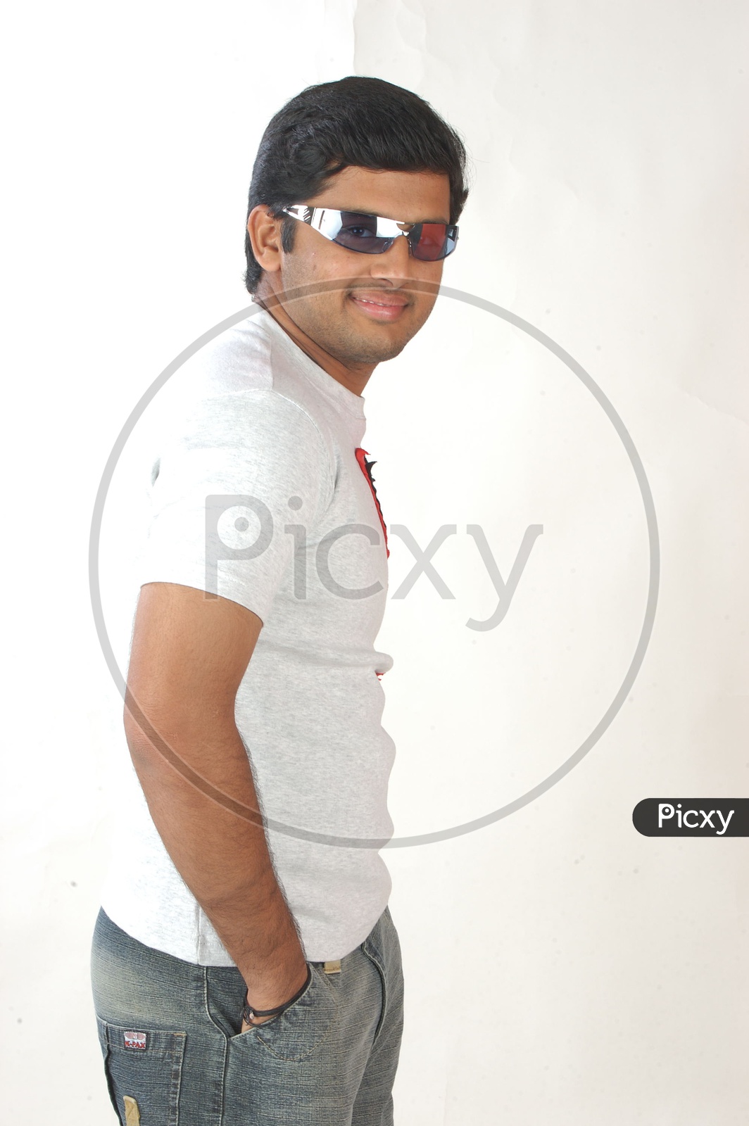 Image of Portrait Of Telugu Movie Hero Or Actor Nithin Posing On an ...